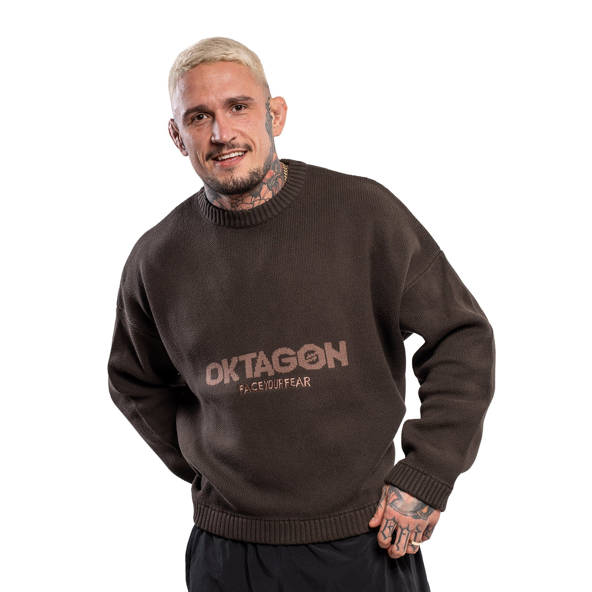 KNITTED SWEATER FACE YOUR FEAR– OKTAGON MMA Store